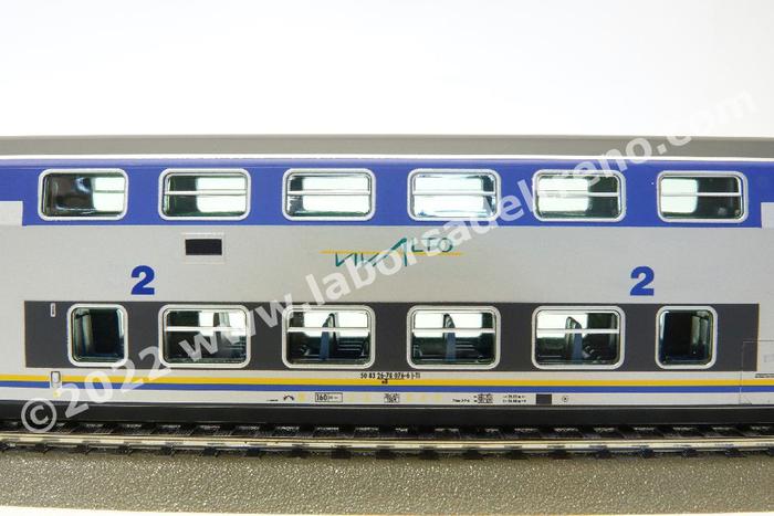 Lima - HL5057 Set due carrozze FS Trenitalia a due piani Vivalto di 2° cl., livrea DTR argento ...