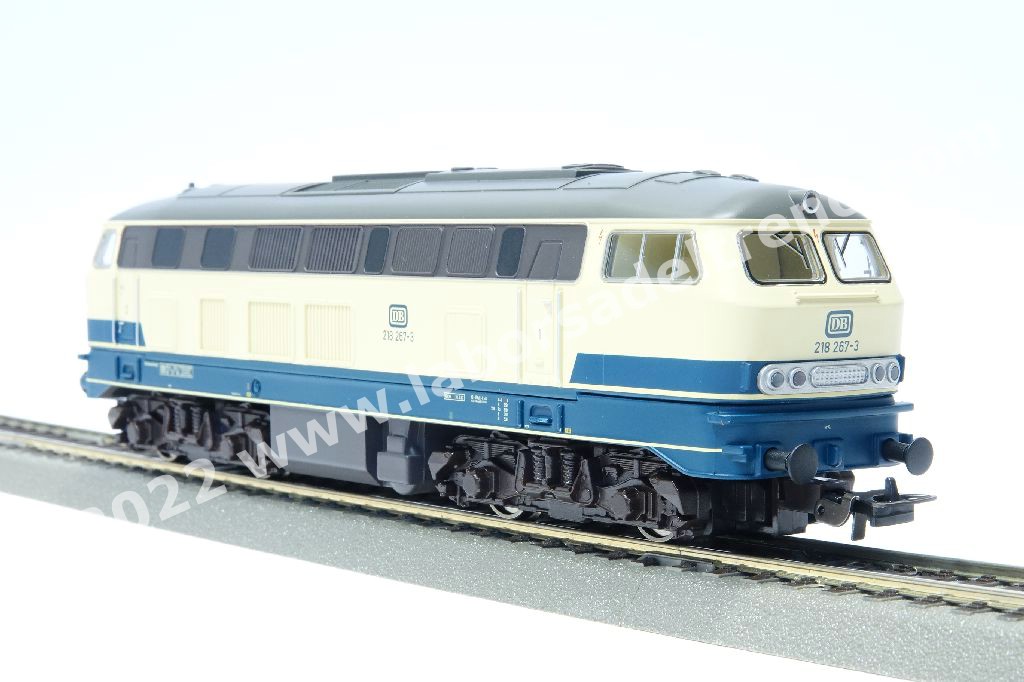 Piko - 57903 Locomotiva diesel DB Br 218, livrea blu/crema, logo ...