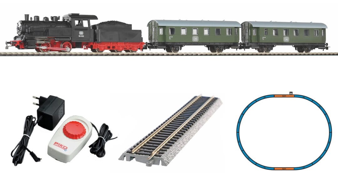 Piko - 57112 Start-Set analogico DB con locomotiva a vapore e due ...